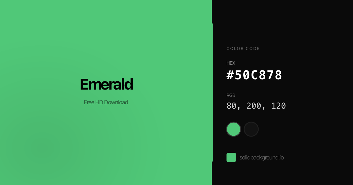 Solid Emerald Background #50C878 - Free Download