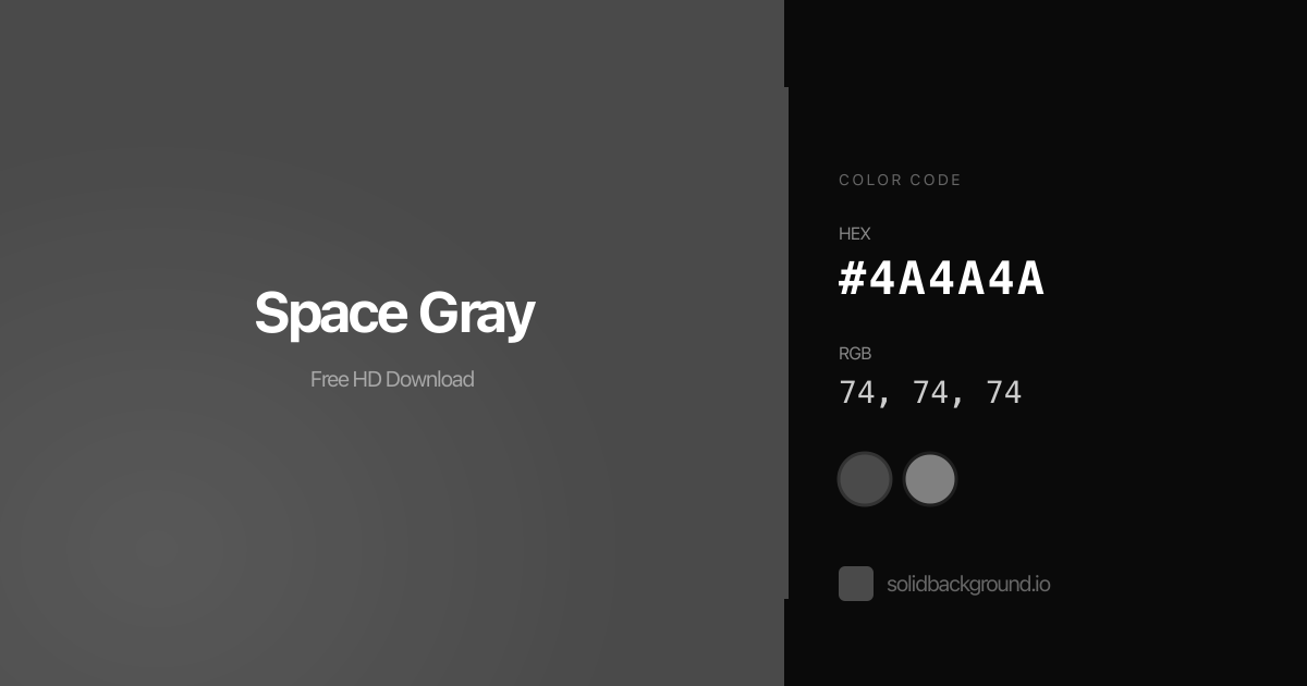 Solid Space Gray Background #4A4A4A - Free Download